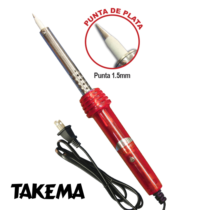 Electrónica: CAUTIN "TAKEMA" 60W MANGO TRANSPARENTE ROJO 220V PUNTA ...